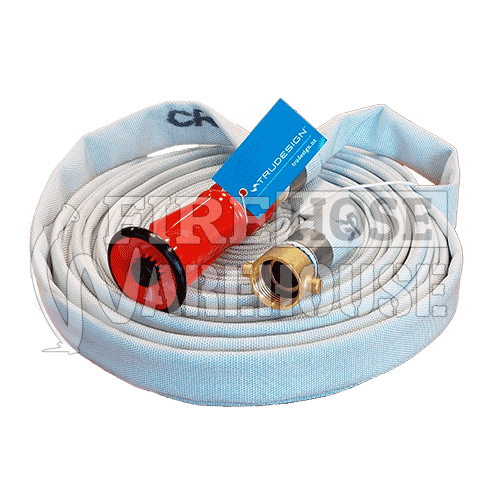 Canvas Style Lay Flat Pro Fire Hose Kit 25mm I.D. x 20 or 30 metres ...